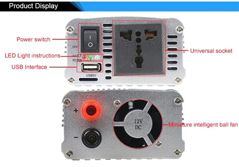 Power Inverter With Universal Socket Output Plug For All Countries Made In China W Car Power