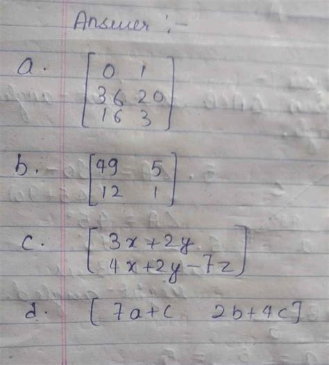 Solved 4 Find The Product Matrices In The Following In Each Case