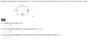 Answered The Battery Terminal Voltage In The Figure Below Is 730 V