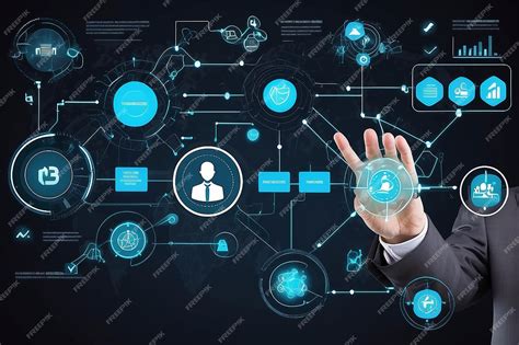 Premium Photo Business Process Management And Automation Concept With A Workflow Flowchart On