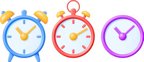 3d Simple Classic Round Wall Clock Set 35712292 Png