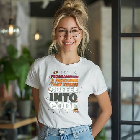 Programmer A Machine That Turns Coffee Into Code T Shirt Design