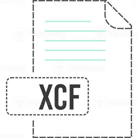 Xcf File Format Icon Dashed Outline 57326493 Png