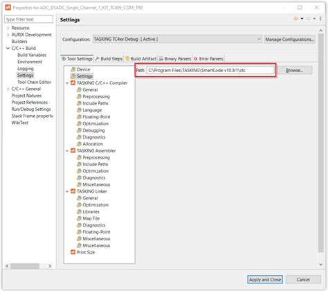 Build An Ads Limited Project Using Smartcode As An External Toolchain Tasking Knowledge Base