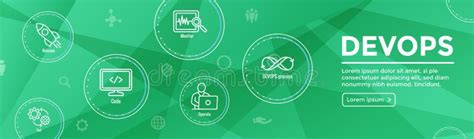 Conjunto De Iconos De Devops Banner De Encabezado Web De Devops