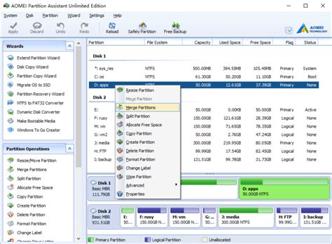 How To Merge Partitions With Partition Magic Server