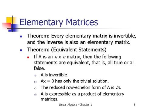 Lecture 5 Elementary Matrix Methid For Find Inverse