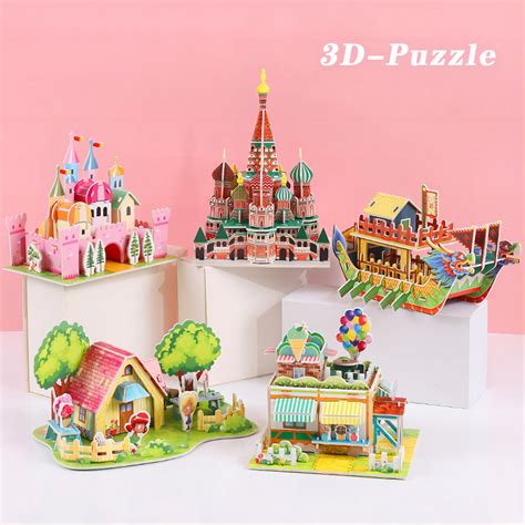 โมเดลตัวต่อกระดาษปริศนา 3d สามมิติ แฮนด์เมด ของเล่นเสริมการเรียนรู้เด็ก Diy Shopee Thailand