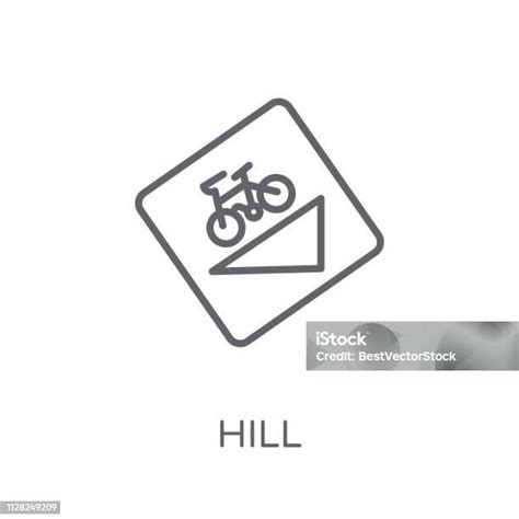 山標誌線性圖示現代概述山標誌標誌概念在白色背景從交通標誌彙集向量圖形及更多加州圖片 加州 商務 圖示 Istock