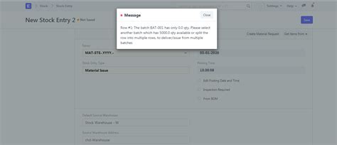 Batch Number Throwing Error Frappe Forum