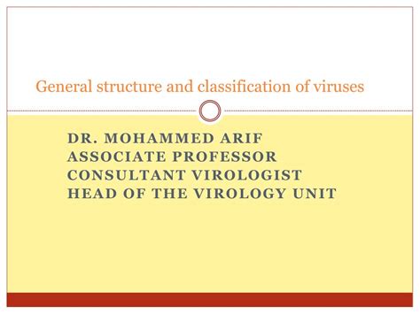 PPT General Structure And Classification Of Viruses PowerPoint Presentation ID 3000344