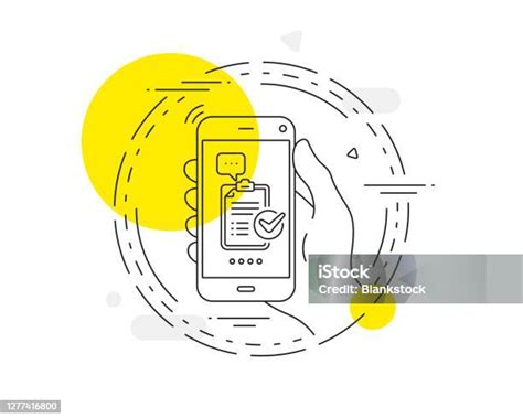 설문조사 체크리스트 라인 아이콘입니다 보고서 기호입니다 벡터 고객에 대한 스톡 벡터 아트 및 기타 이미지 고객 고급 노랑 Istock