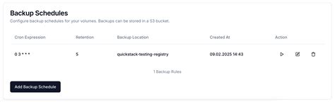 Backups Quickstack