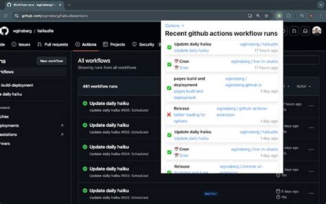 View Github Actions Google Chrome 용 확장 프로그램 다운로드
