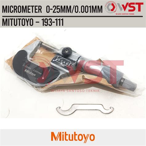 Jual Mitutoyo Digit Od Micrometer 25 0 001mm 193 111 Shopee Indonesia