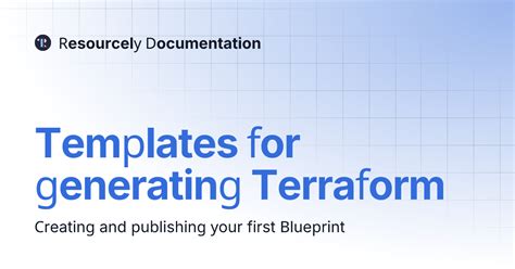 Templates For Generating Terraform Resourcely Documentation