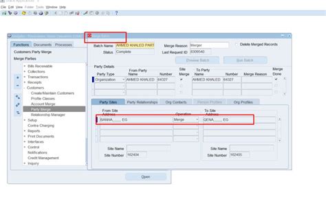 Ahmed Omar On Linkedin Oracleebs Receivablesmodule Partymerge Datamanagement Accounting Erp