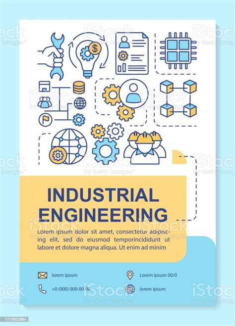 산업 공학 브로셔 템플릿 레이아웃입니다 전단지 소책자 선형 그림이있는 전단지 인쇄 디자인 잡지 연례 보고서 광고 포스터에 대한