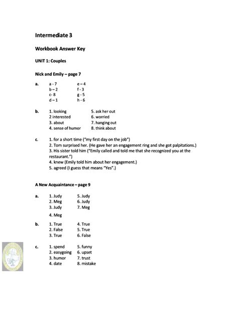 Intermediate 3 Answer Keys Pdf Compress Pdf