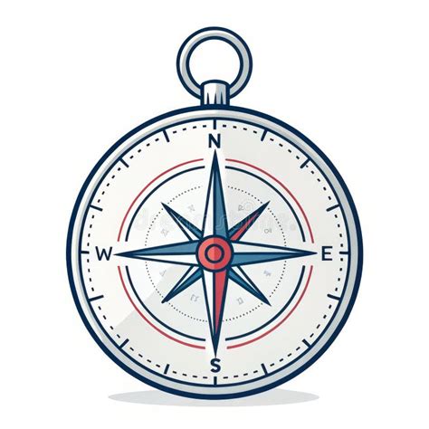Compass Rose Design Vector Illustration Isolated On White Background Navigation Direction