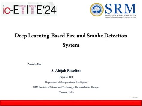 Fire Smoke Detection Using Convolutional Ppt