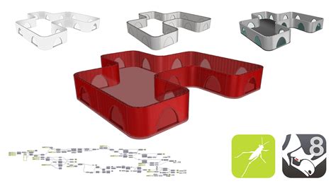 Parametric Architecture 3d Printed Structure Form And Details From Base Curve Grasshopper For