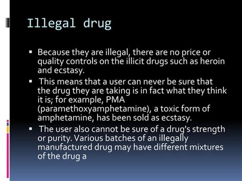 Drugs Classification Laws Types Pptx Illegal Drugs Tobacco