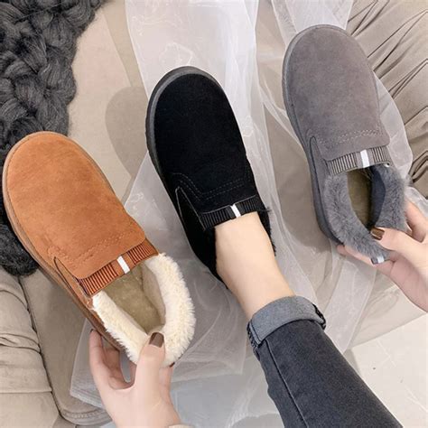 여자 겨울 털안감 뽀글이 세무 굽낮은 숏부츠 신발ws4277