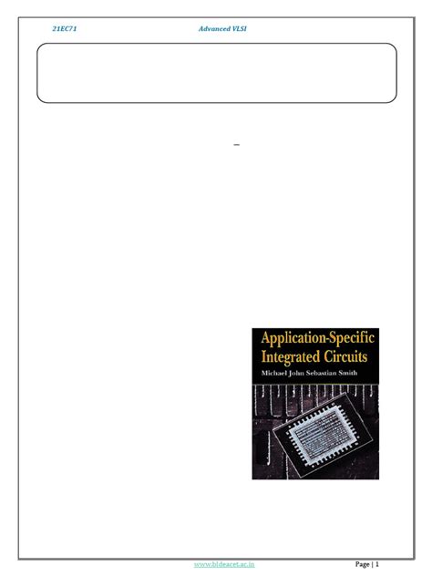 21ec71 advanced vlsi notes module 2 pdf computer engineering