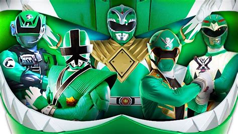 The History Of Green Power Rangers Youtube