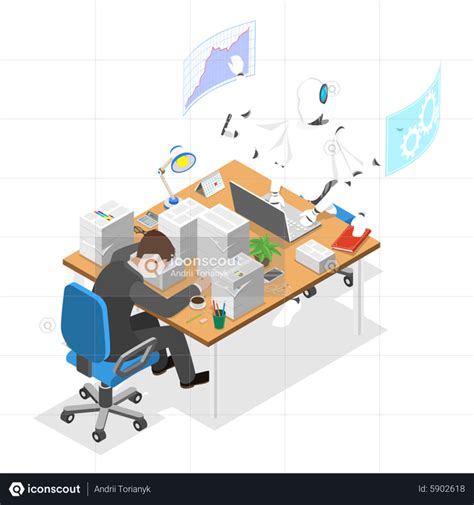 Best Premium Rpa Vs Manual Labor Illustration Download In Png And Vector Format