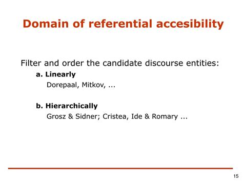 Ppt Anaphora Discourse And Information Structure Powerpoint
