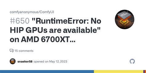 Runtimeerror No Hip Gpus Are Available On Amd 6700xt Ubuntu 22042 · Issue 650