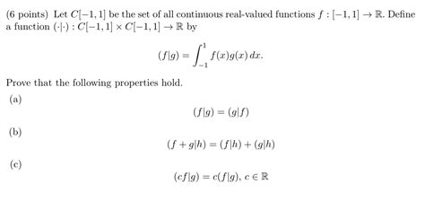 solved 6 ﻿points ﻿let c[ 1 1] ﻿be the set of all