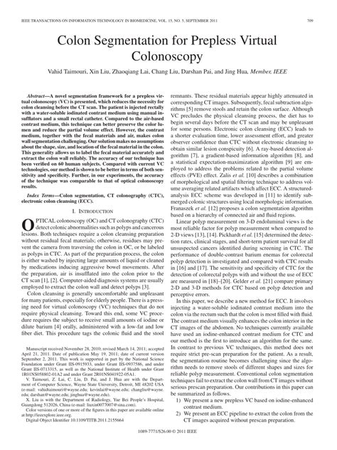 pdf colon segmentation for prepless virtual colonoscopy