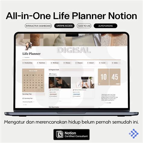 Jual Notion Template All In One Life Planner Dashboard Adhd Digital Planner Adult Adhd