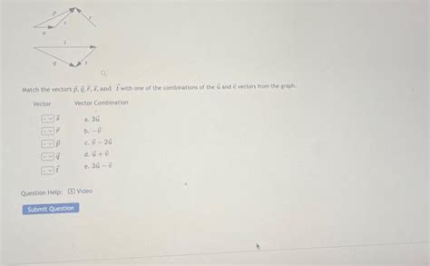Solved Match The Vectors P Q R R And Z With One Of The Chegg Com
