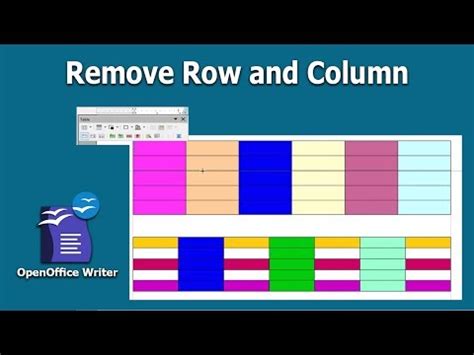 How To Delete Row And Column In OpenOffice Writer The Graphic Home