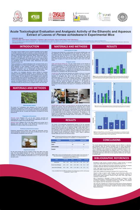 Pdf Acute Toxicological Evaluation And Analgesic Activity Of The Ethanolic And Aqueous Extract