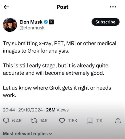 Elon Musk Asked X Users To Submit Medical Images To A New Lunched