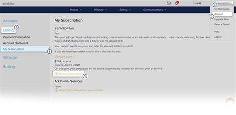 Renewing Subscription Zenfolio Classic Support Center