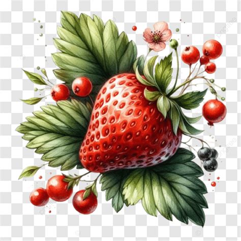 딸기의 생동감 넘치는 예술적 즐거움을 놀라운 수채화로 묘사한 것입니다 딸기 딸기 수채화 딸기 삽화 Png 일러스트 및 이미지 에 대한 무료 다운로드 Pngtree