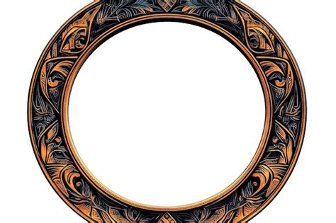 Ornate Circular Frame With Intricate Detail Premium Ai Generated Image
