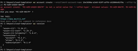 Azure Cli Extension Subscription Doesnt Support Azure Government Offer Types · Issue 1733