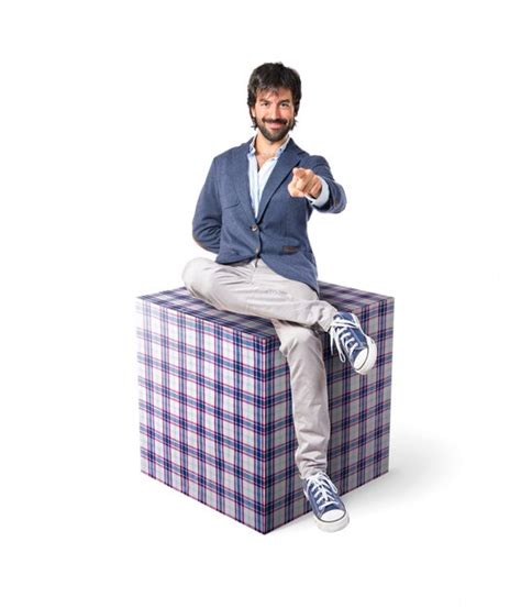 Free Photo Man Pointing To The Front Over White Background