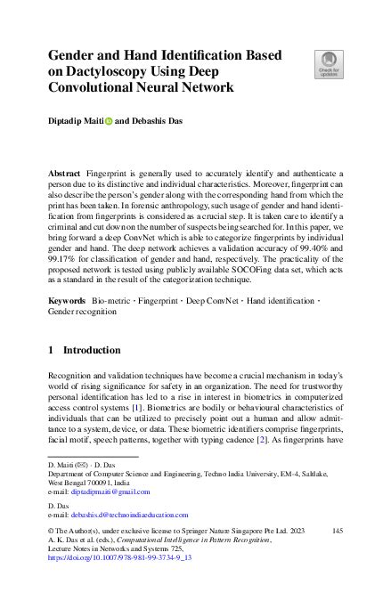 Pdf Gender And Hand Identification Based On Dactyloscopy Using Deep Convolutional Neural Network