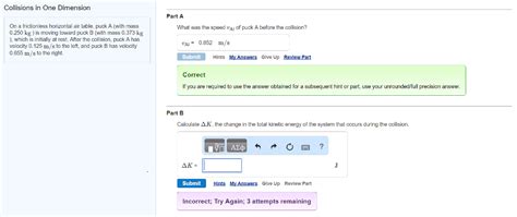 Solved On A Frictionless Horizontal Air Table Puck A With