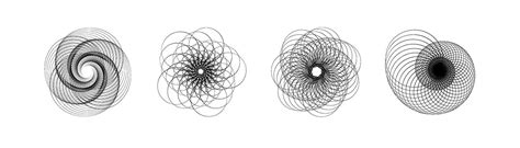 Spirograph Patterns Collection Abstract Geometric Abstract Forms