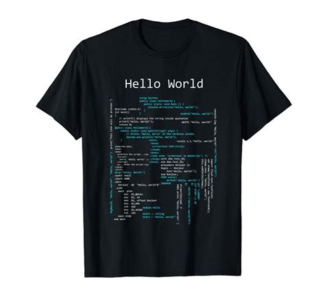 Hello World Coding Computer Programming Languages T Shirt In Programming Shirt Computer