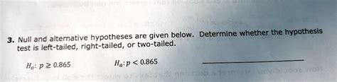 solved alternative hypotheses are given below determine whether the